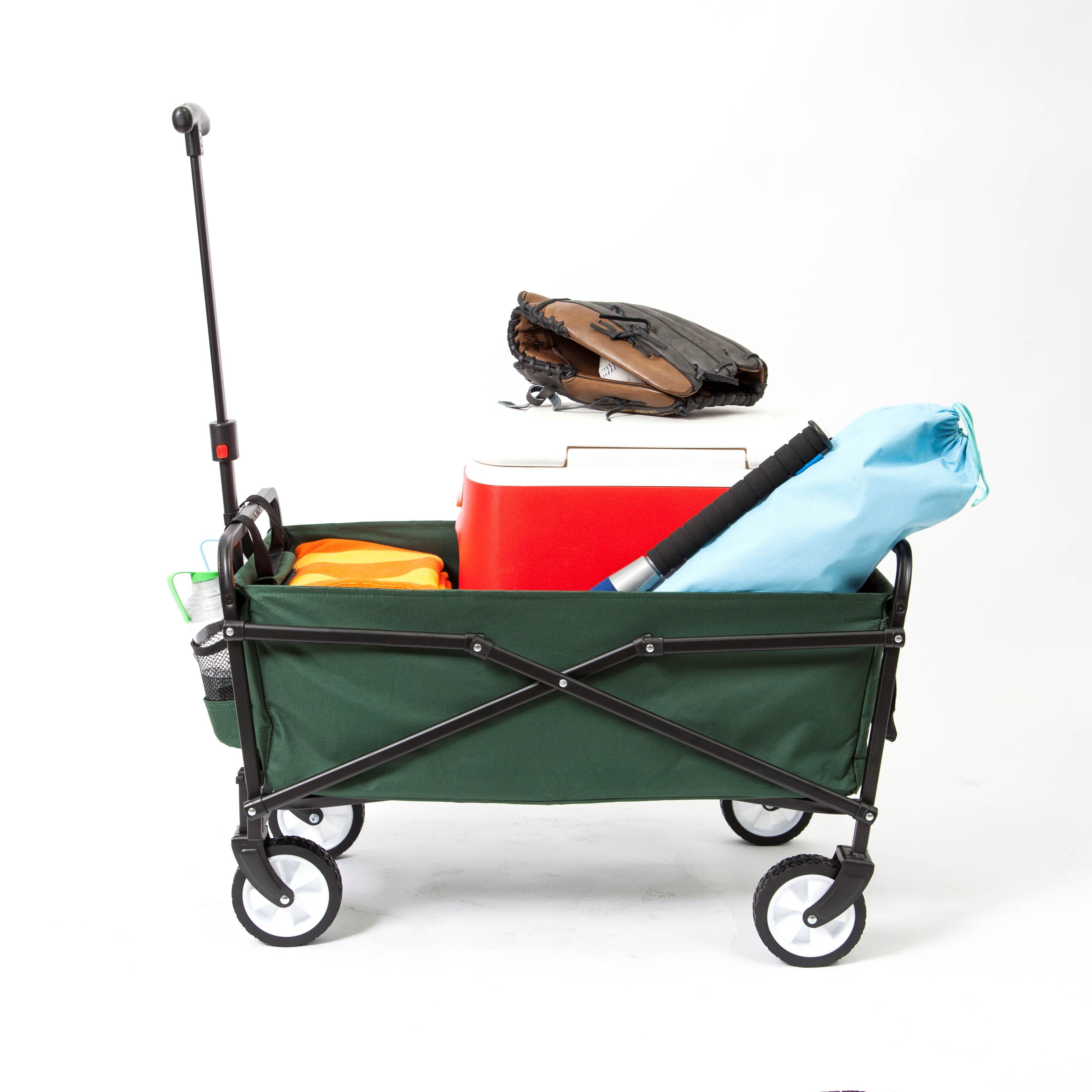 Heavy Duty Compact Folding 150 lb Capacity Utility Cart, Green (Open B ...